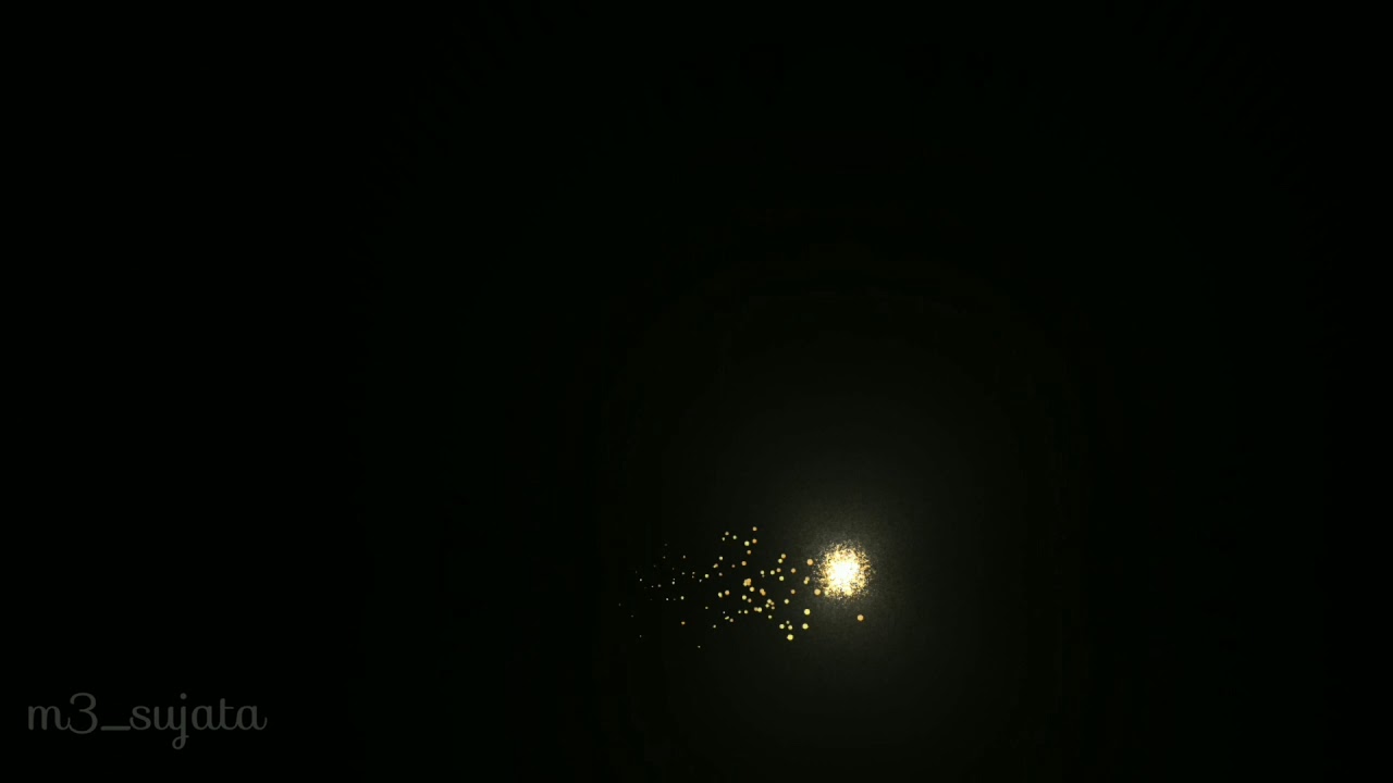 spark dot star particles moving on black screen || golden comet ...