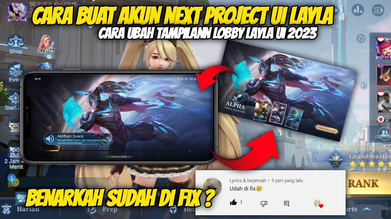 PEMBUKTIAN !! Cara Ubah Tampilan Lobby ML Versi UI Layla Mobile Legends ...