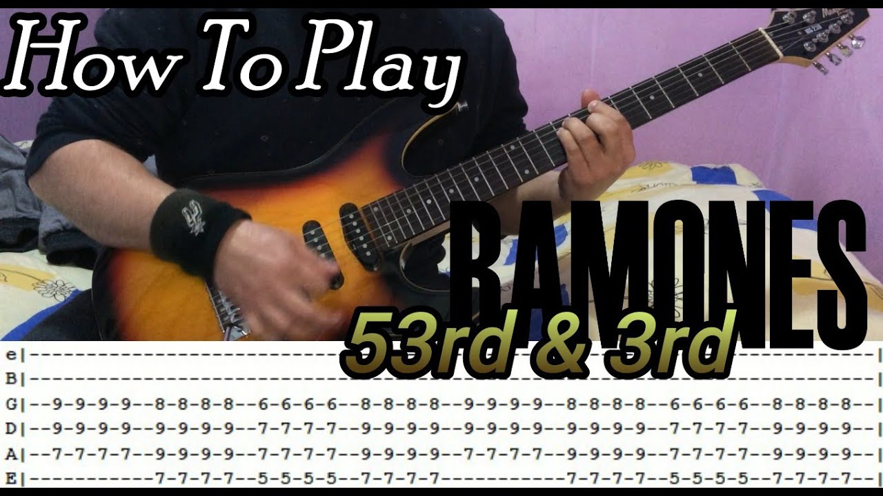 RAMONES - 53rd & 3rd - GUITAR LESSON WITH TABS - YouTube