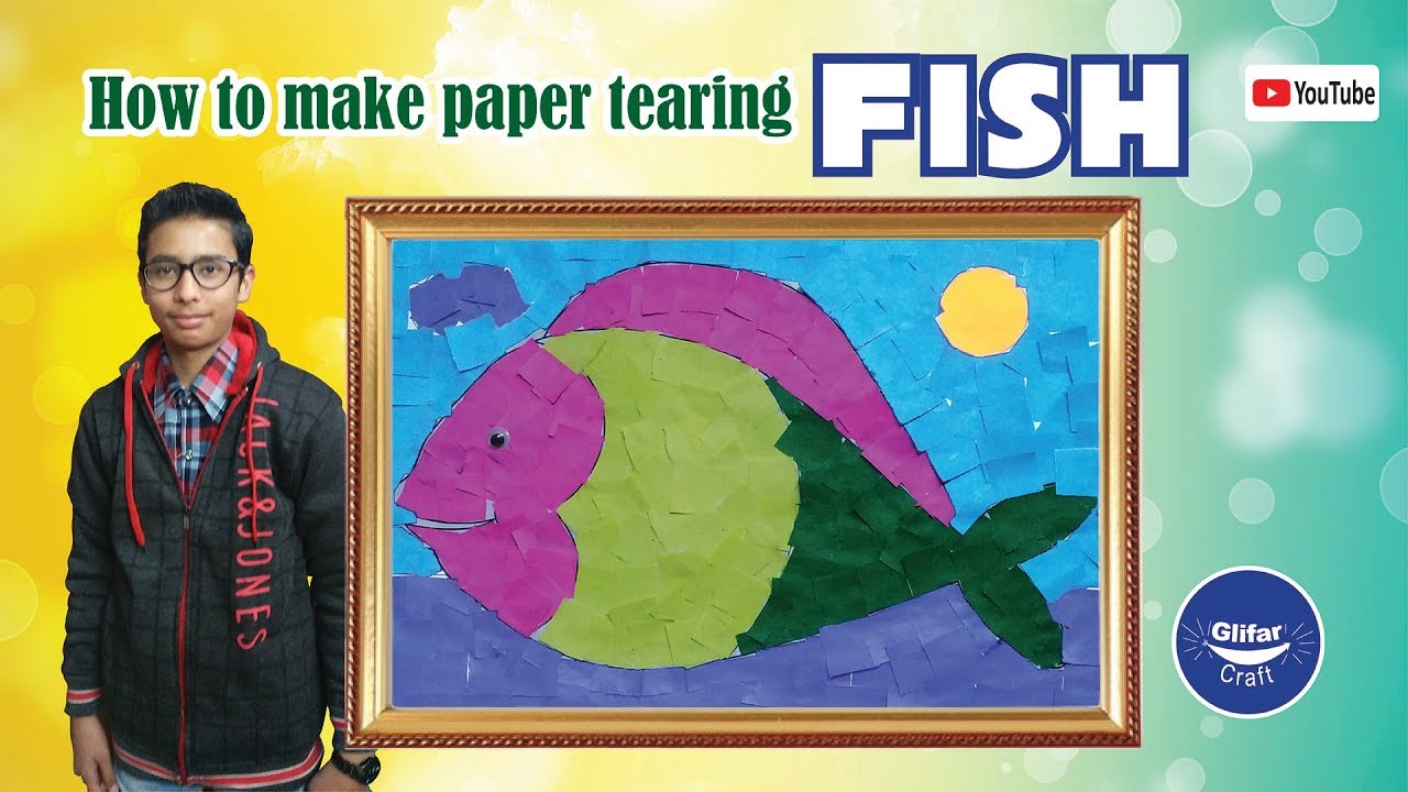 How to make paper tearing fish - YouTube