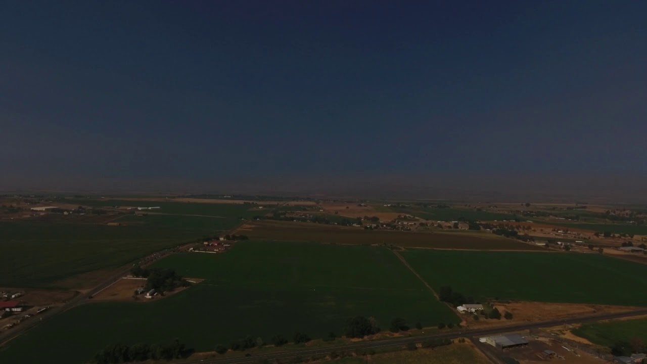 Solar eclipse from Madras, Oregon - shadow from drone at 10x speed ...