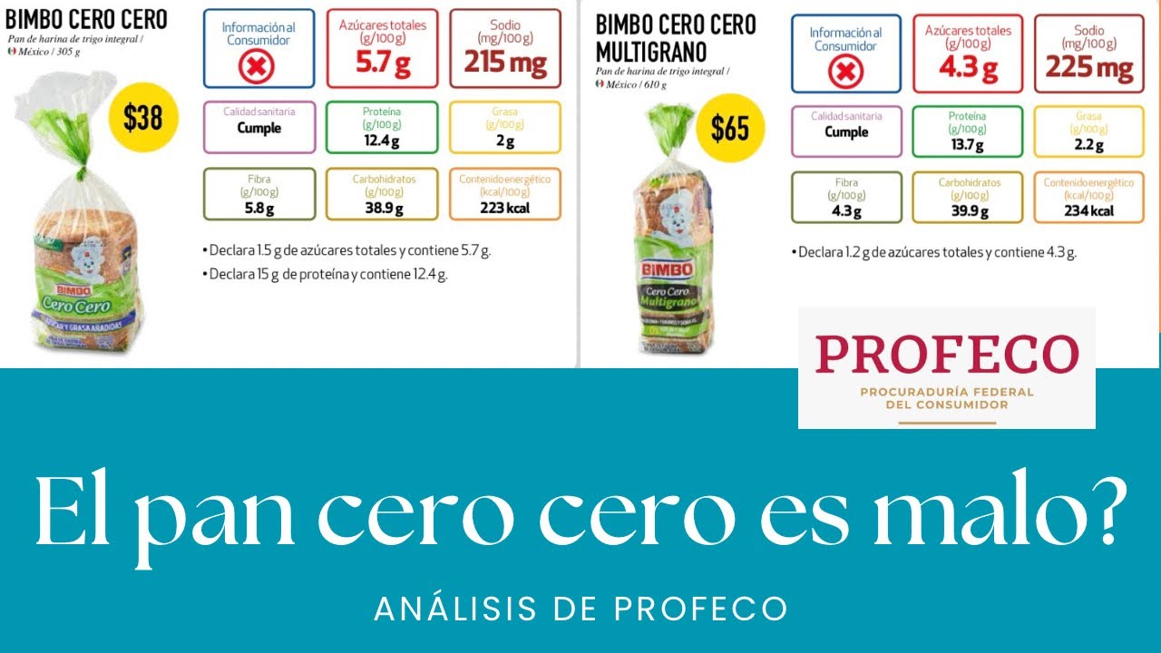El pan cero cero es malo? (Análisis de PROFECO) - YouTube