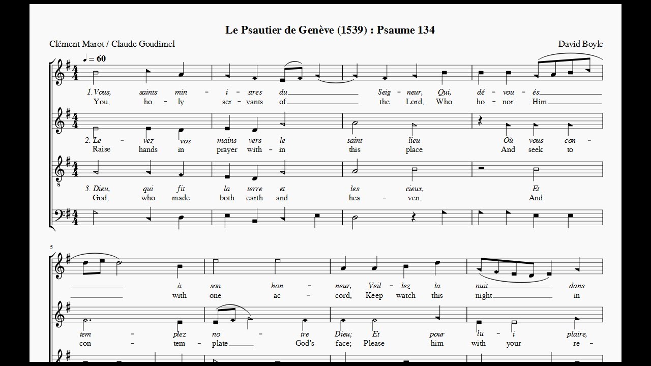 Psaume 134 Score - YouTube