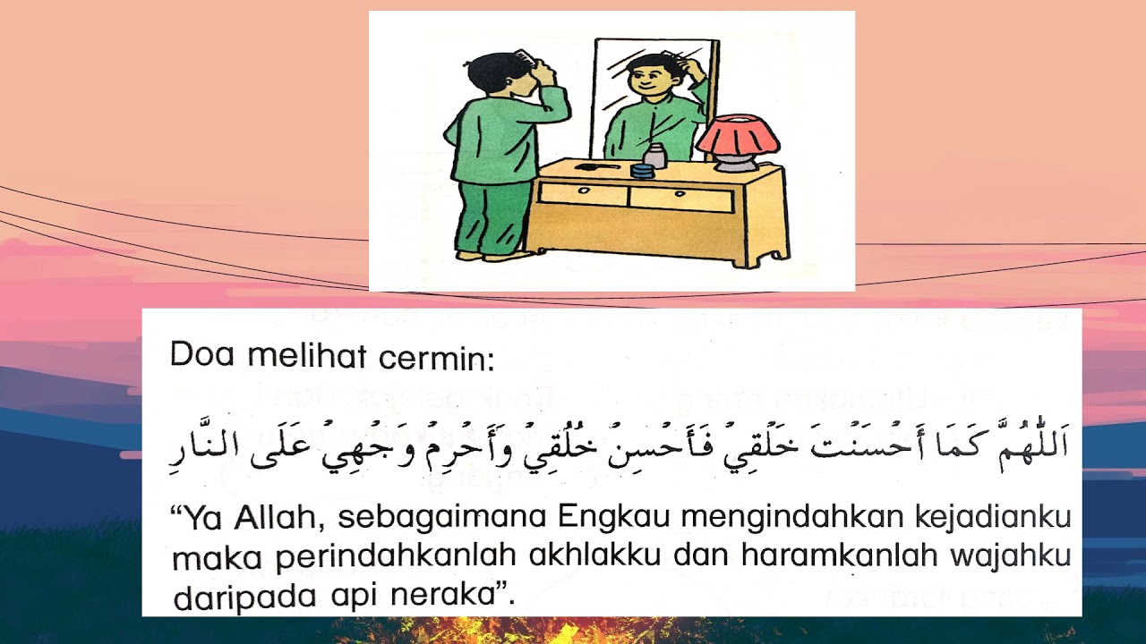 doa dan adab melihat cermin - YouTube
