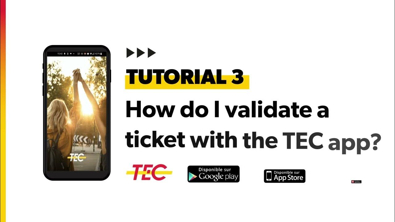 TUTORIAL 3 - How do I validate a ticket with the TEC app ? - YouTube