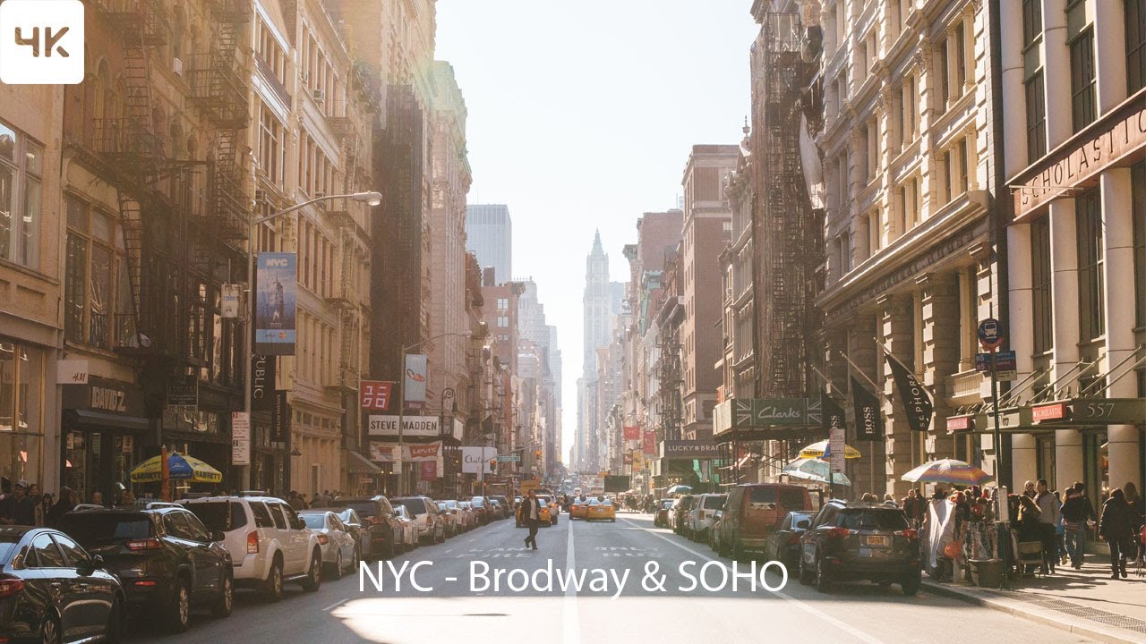4K Walking NYC, SOHO, Broadway, Downtown NYC, Virtual Tour Broadway ...