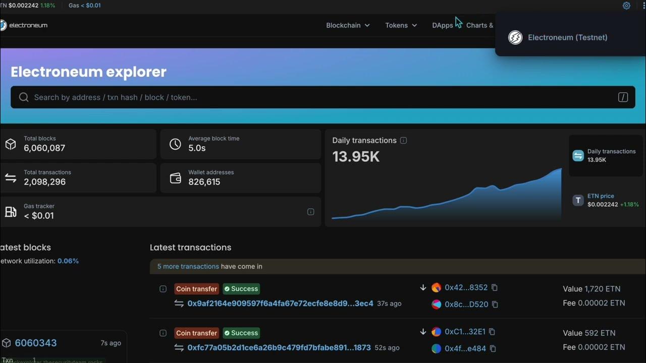 NEW Electroneum Blockchain Explorer Review and Walkthrough | ETN, ElectroSwap, MEGA - YouTube