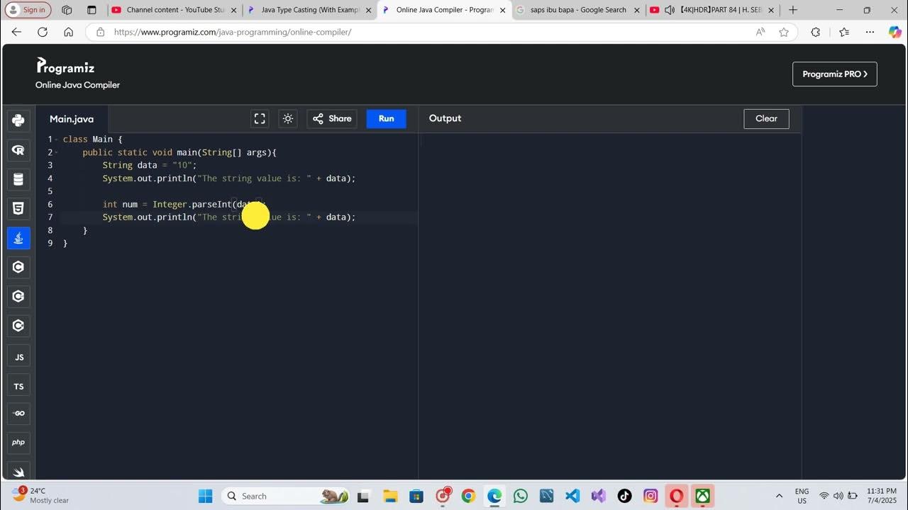 Java (Programming Language) Project 90: 'Type Conversions' Created by Trishanth Kumar - YouTube