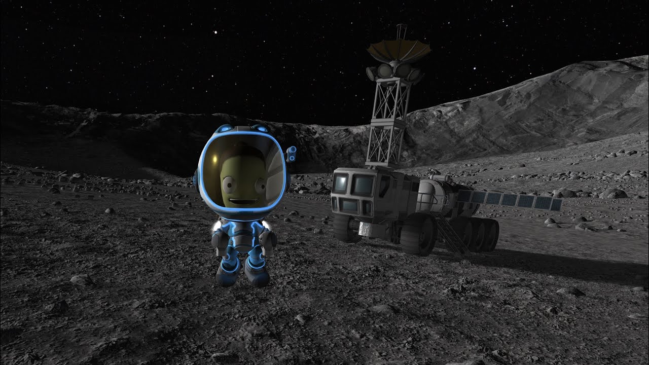 Kerbal Space Program - Lunar Rover Landing & Deboarding Process - YouTube