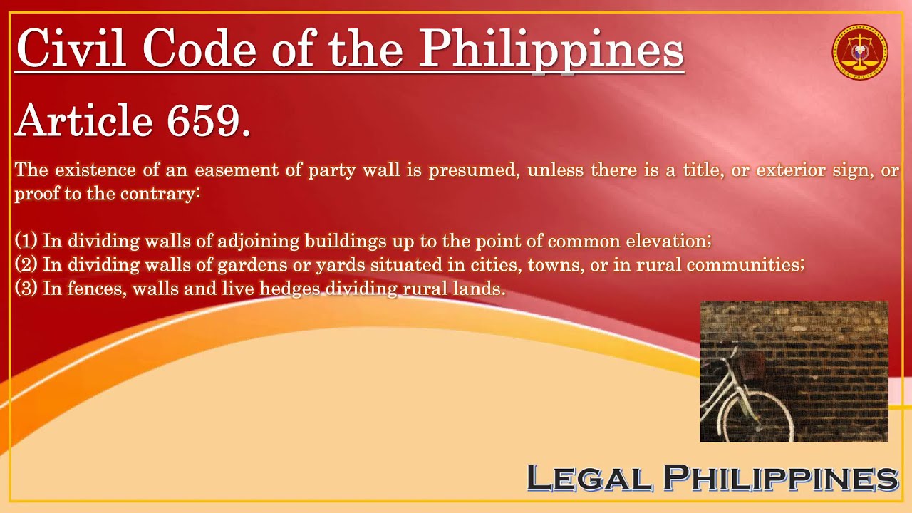 3 Cases When The Existence Of An Easement Of Party Wall Is Presumed ...