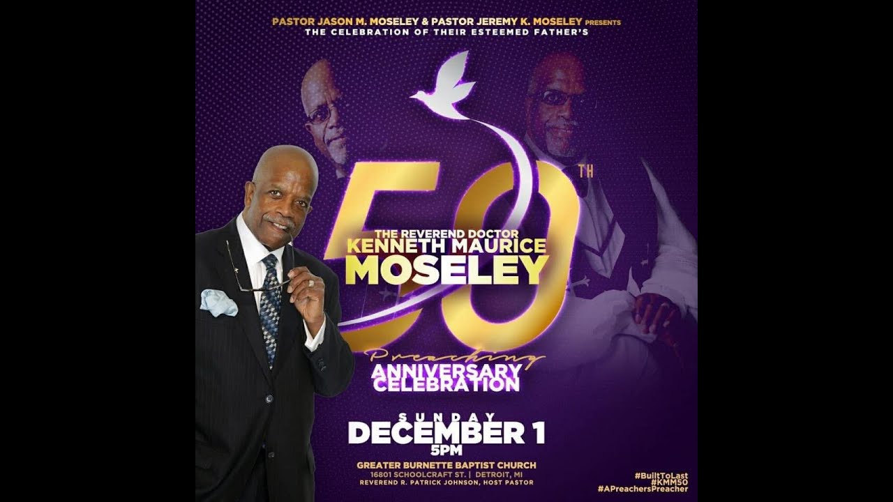 Rev. Dr. Kenneth Moseley's 50th Preaching Anniversary Celebration - YouTube