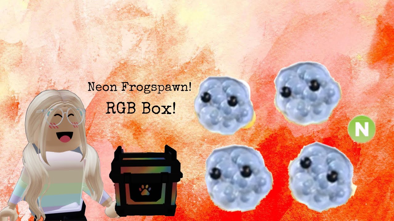 Making a neon frogspawn + opening an RGB box on Adopt Me - YouTube