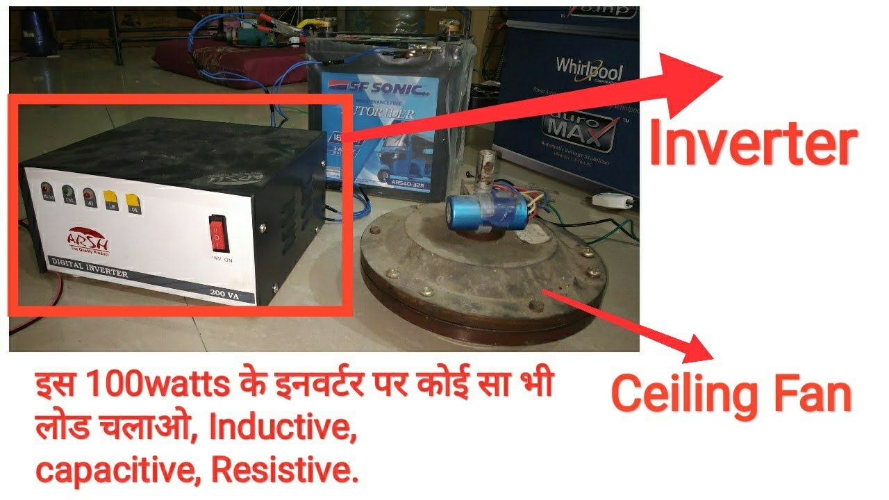 100watts Inverter, Inductive, capacitive, resistive load can be run ...