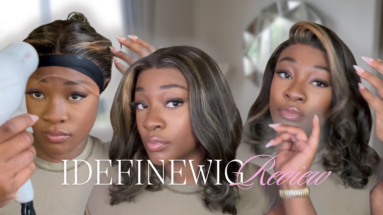 IDEFINE WIG REVIEW| Easy Install! Blonde Highlights - YouTube