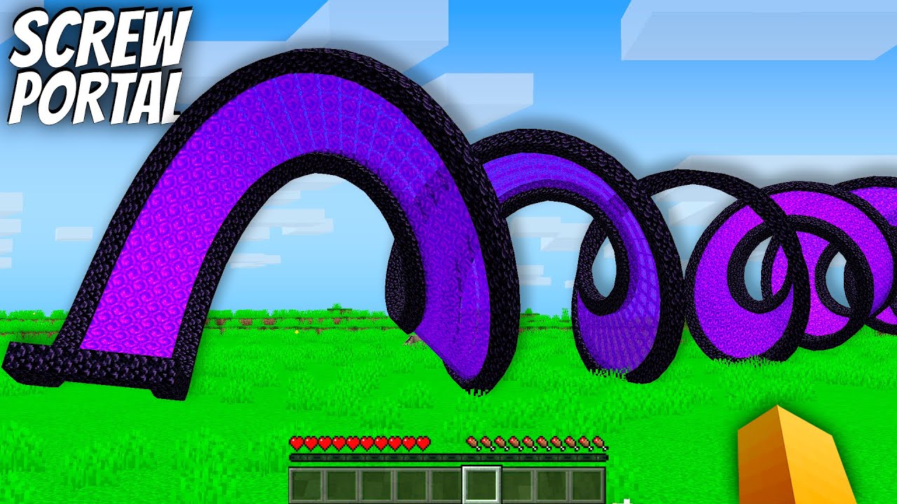 I found a SCREW PORTAL in Minecraft ! What's INSIDE the SPIRAL PORTAL ...