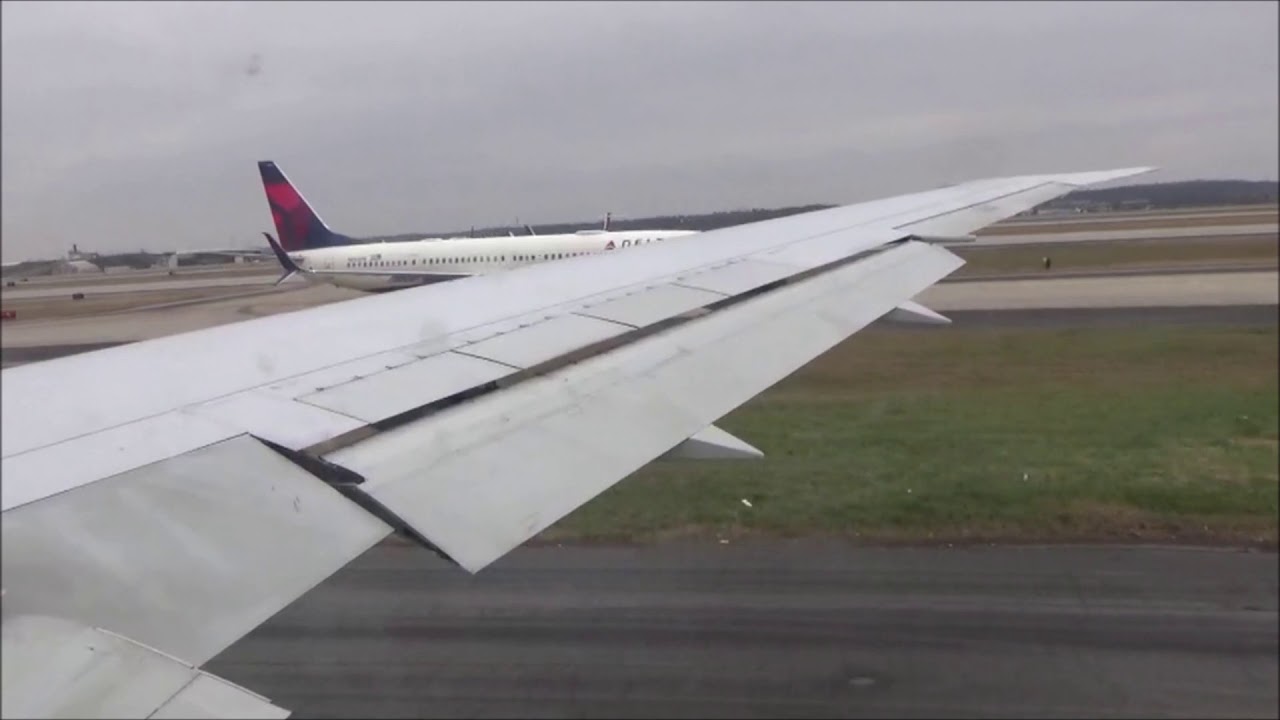 Delta 767-400ER Pushback Taxi and Takeoff climb from ATL - YouTube