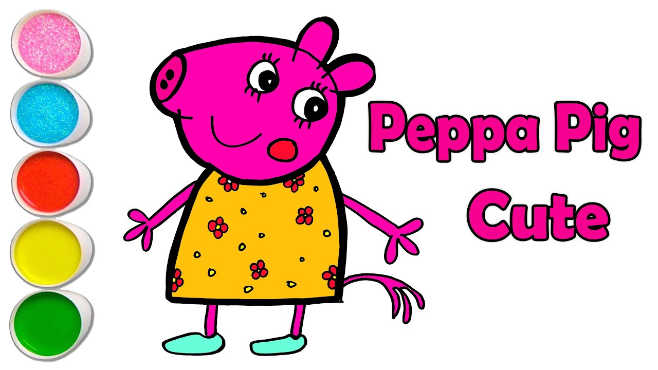 How to draw a Peppa Pig Step by Step | Peppa Pig Drawing Lesson - YouTube