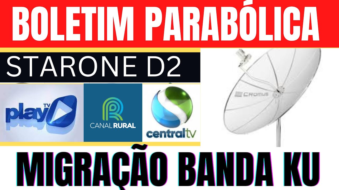 PARABÓLICA DIGITAL! STARONE D2 NOVIDADES PLAYTV SINAL FTA+ MIGRAÇÃO ...