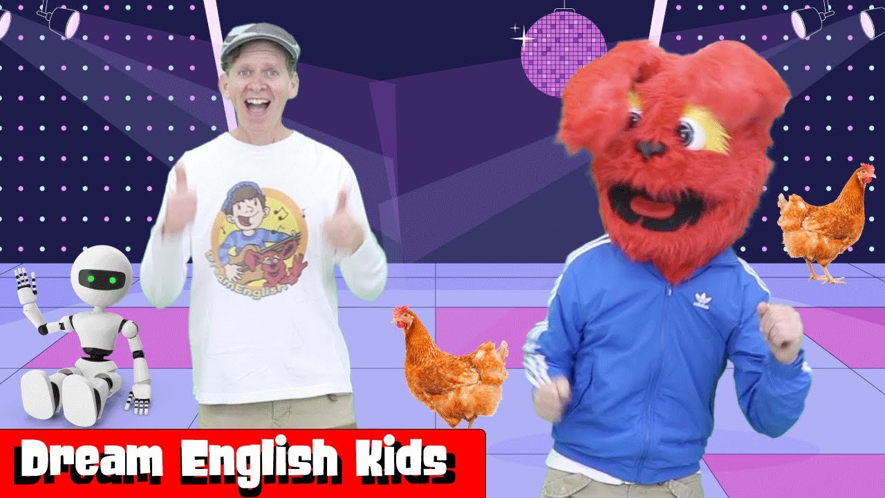 Robot, Chicken, Freeze | Dance Song | Dream English Kids - YouTube
