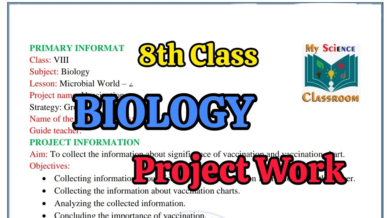 8th Class 💯BIOLOGY FA-2 Project Work 2024-2025 | 8th 💯FA-2 Biology ...