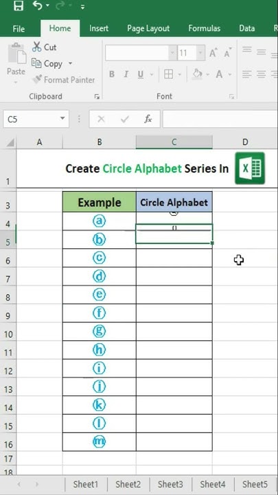 circle alphabet series in excel #exceltutorial #exceltips #excelshorts #excelvideo #excelformula ...