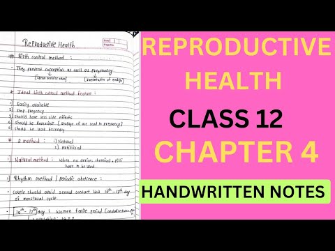 REPRODUCTIVE HEALTH || CLASS 12 || NOTES WITH PDF ||#neet #viral # ...