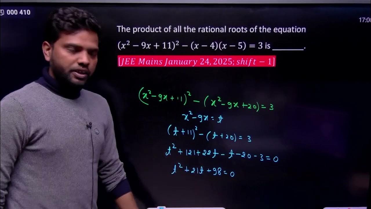 IIT JEE mains pyqs | jee mains 2025 | quadratic equation |maths| kamal sir - YouTube
