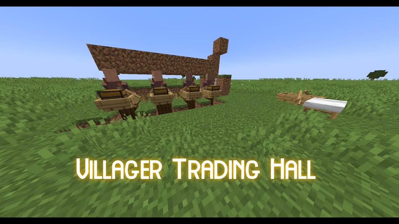 Pre Nether Elegant Villager Trading Hall - YouTube