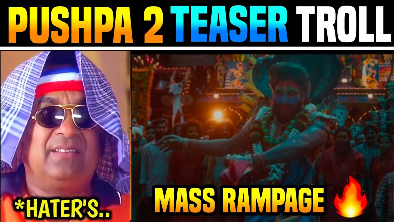 Pushpa 2 Teaser Troll Telugu | The Rule 🔥 | Allu Arjun | Sukumar ...
