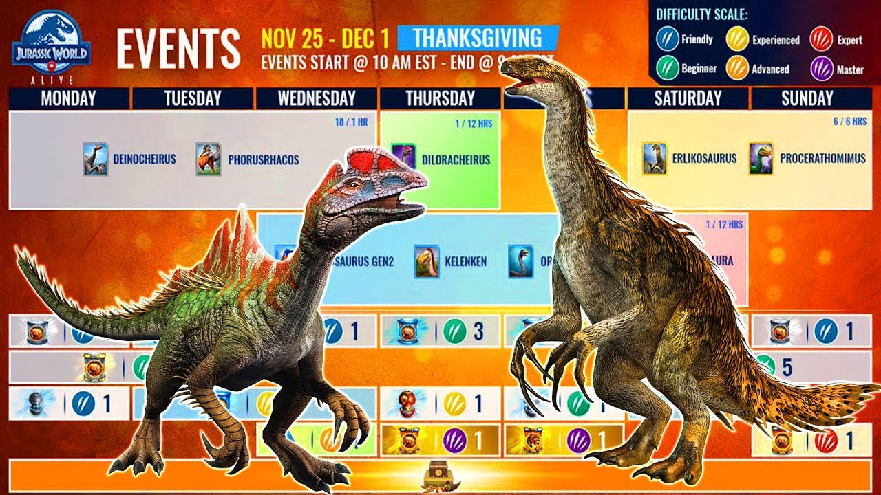 THANKSGIVING UNIQUE DILORACHEIRUS LEGENDARY PHORUSAURA WEEK + ERLIKO ...