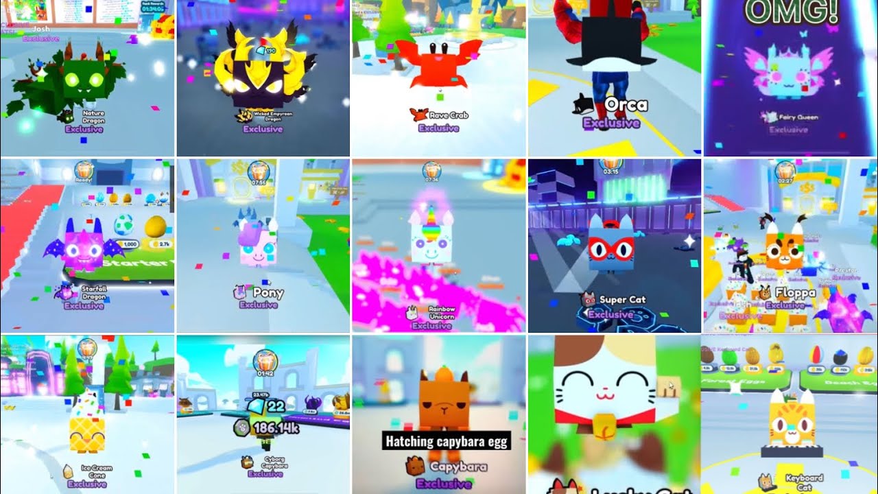YouTubers Hatching all EXCLUSIVE Egg pets In | Pet Sim X | Updated ...