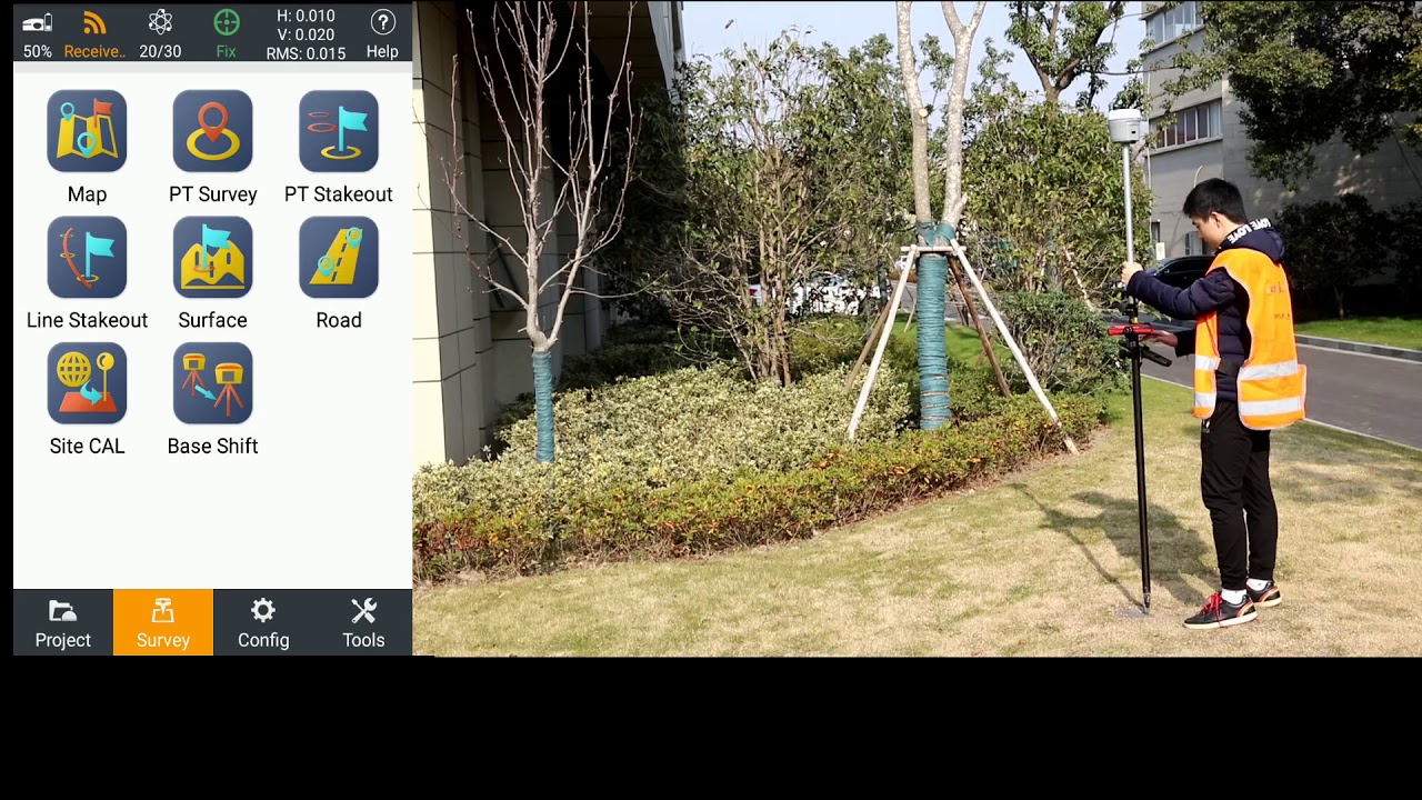 LandStar7 Offset Survey with Laser Rangefinder - YouTube