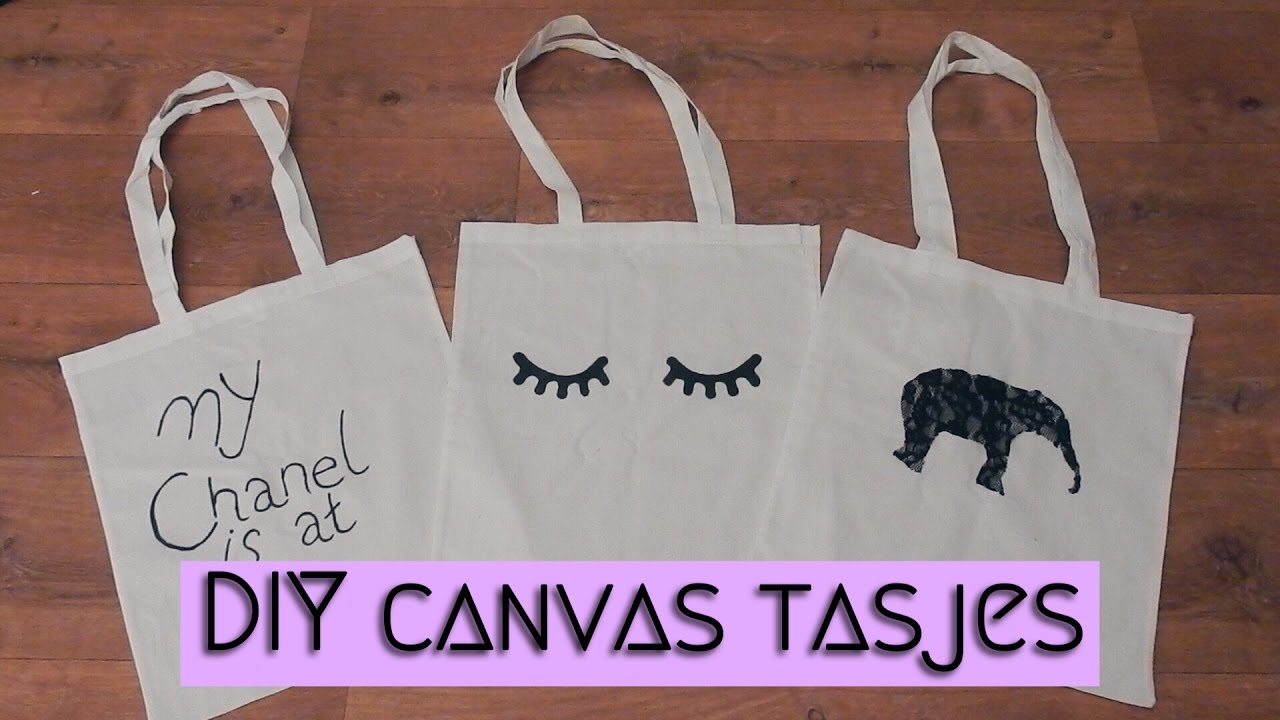 DIY Canvas Tasjes || Mandy Denise - YouTube