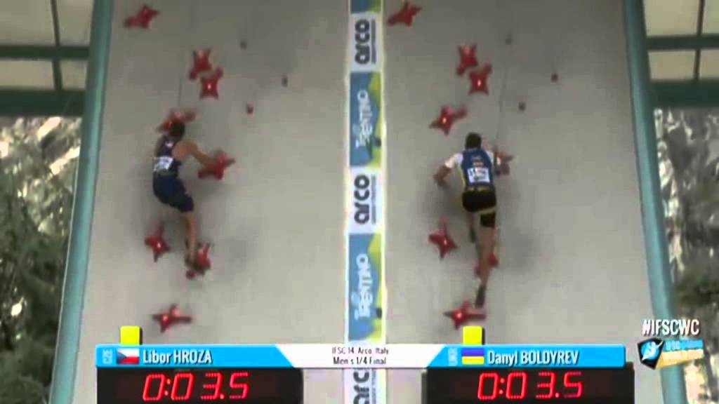 Speed Climbing World Record by Libor Hroza, Arco, 31.08.2014, finals ...