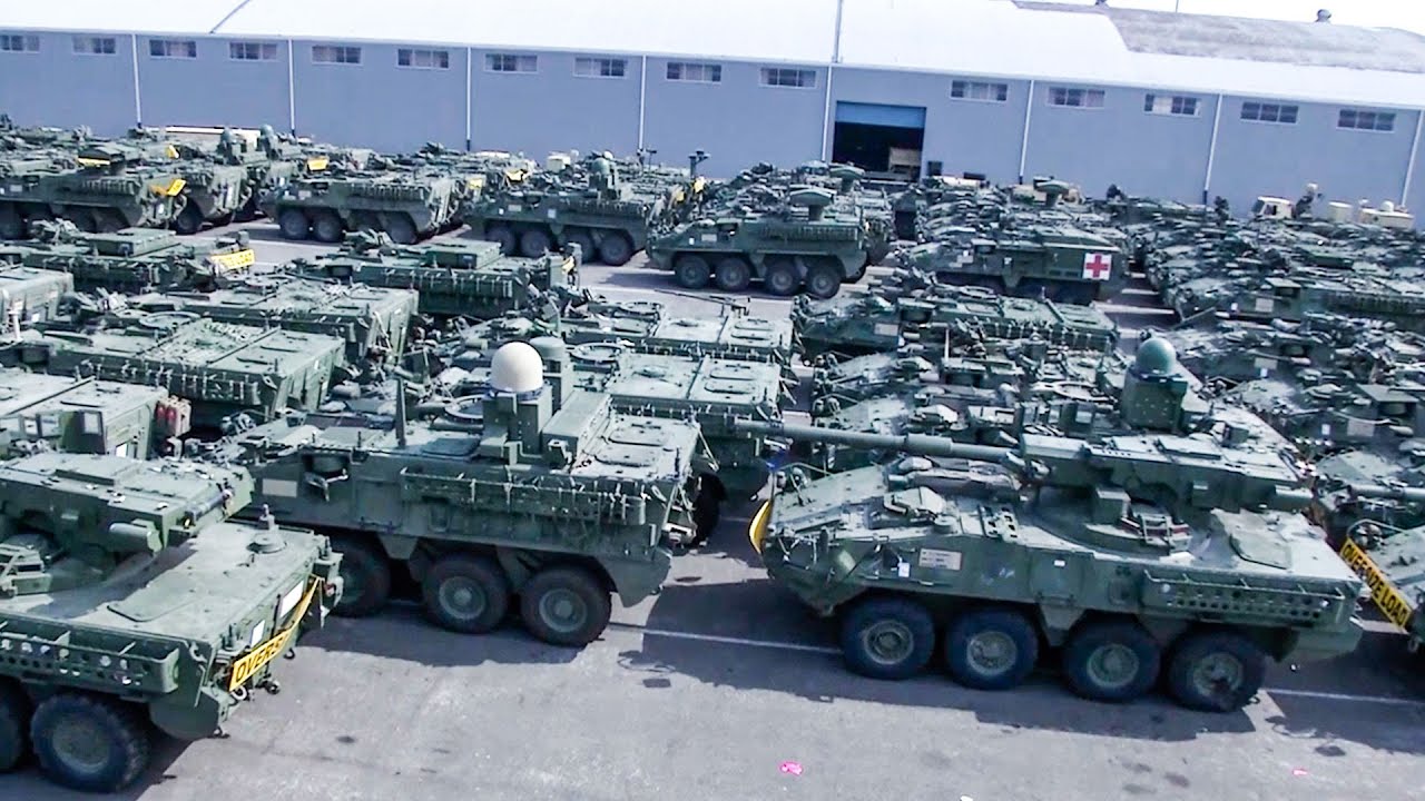 U.S. military loading more than 1,900 pieces of equipment onto two ...