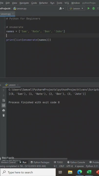 Enumerate Python List Pythonforbeginners Pythonprogramming Pythontutorial Programming