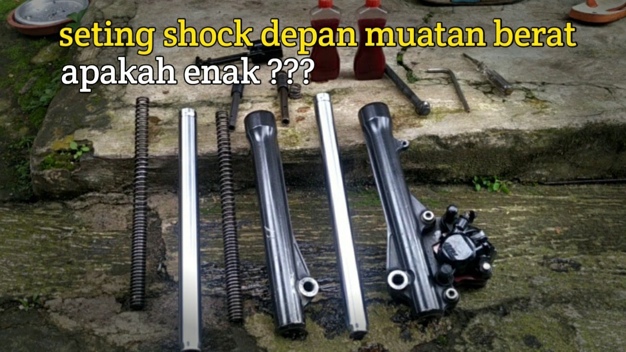 setting shock depan untuk motor muatan berat - YouTube