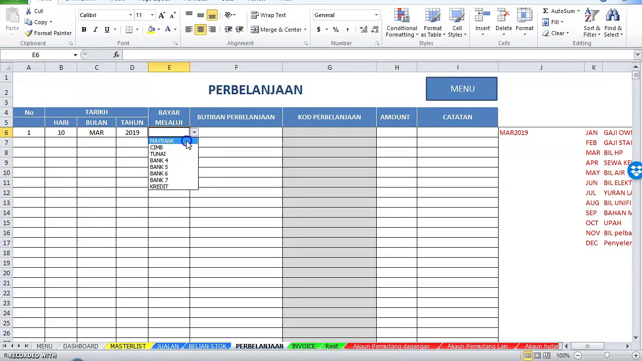 4 Rekod Perbelanjaan - YouTube