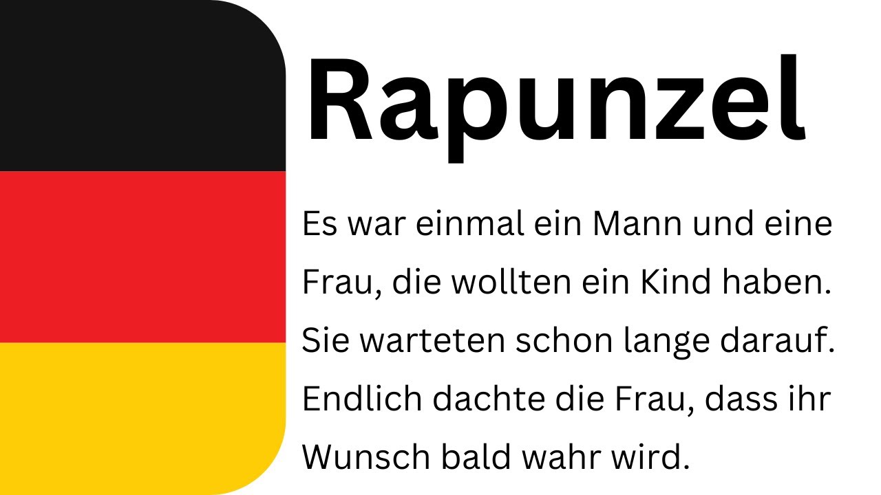 German for beginners A1 - A2 | Rapunzel in modern, easy German - YouTube