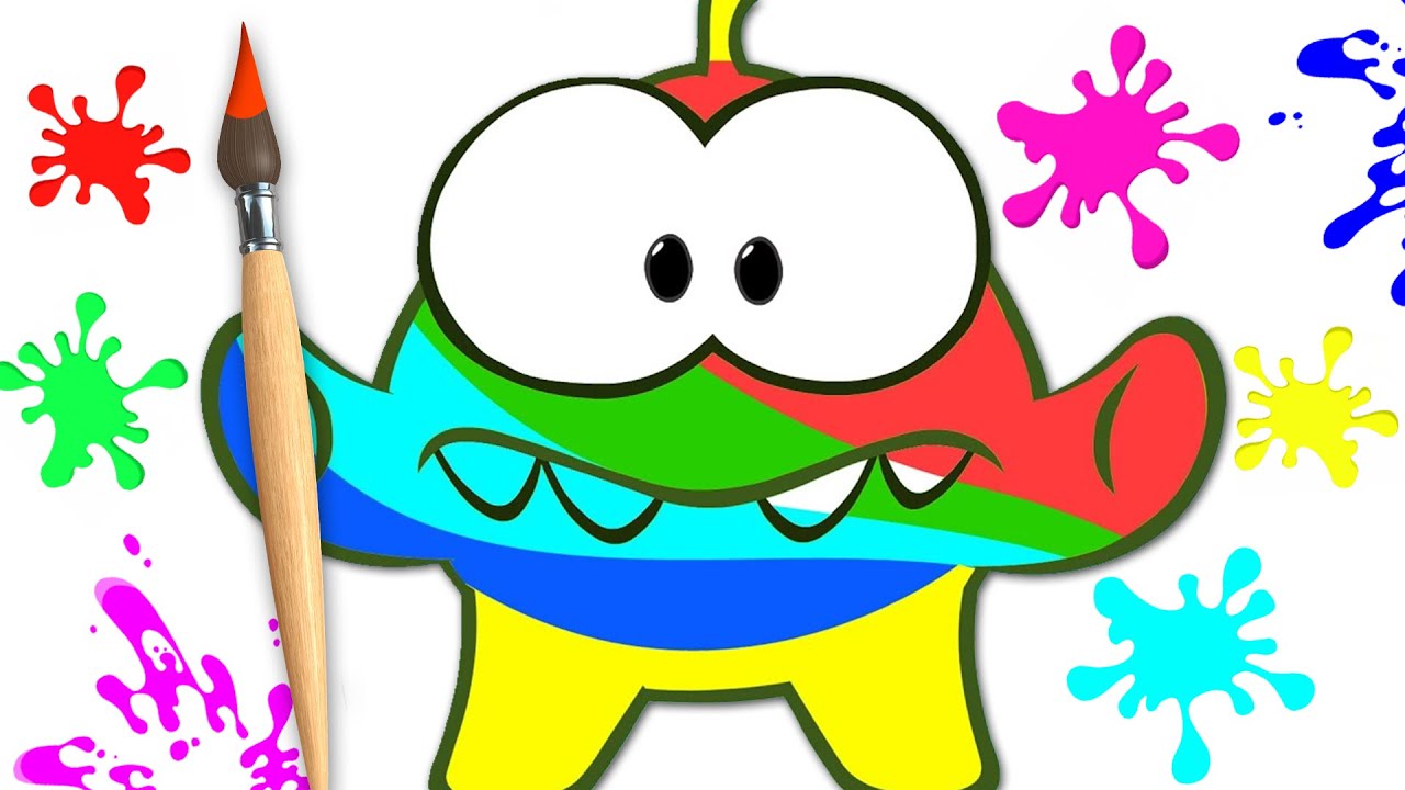 Om Nom Face Painting | Learn Colors with Om Nom | Learning Cartoons for ...