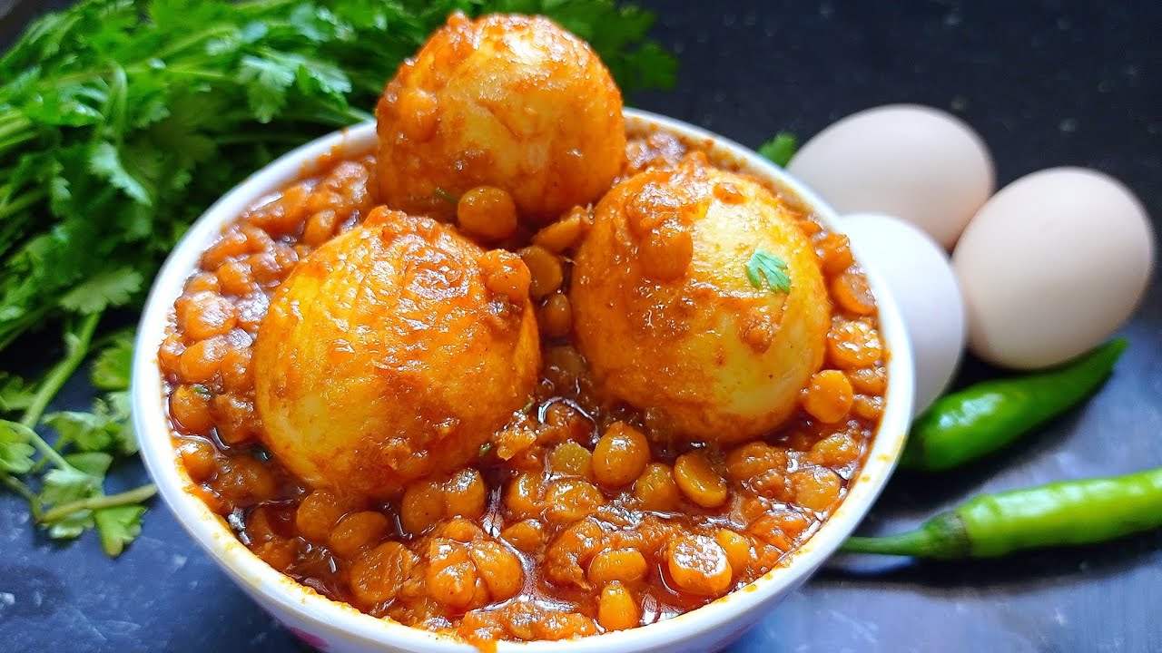 CHANA DAL EGG MASALA || శనగపప్పు కోడి గుడ్డు మసాలా ||अंडा करी मसाला ||🤤 ...