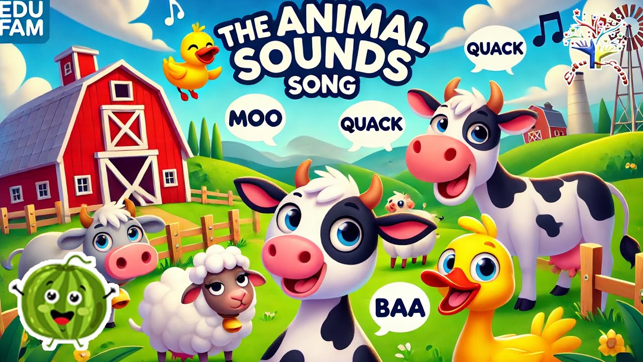 The Animal Sounds Song 🎶 | Fun Farm Animal Sounds for Kids | EduFam ...