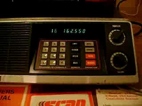Bearcat 210 XL weather frequency - YouTube