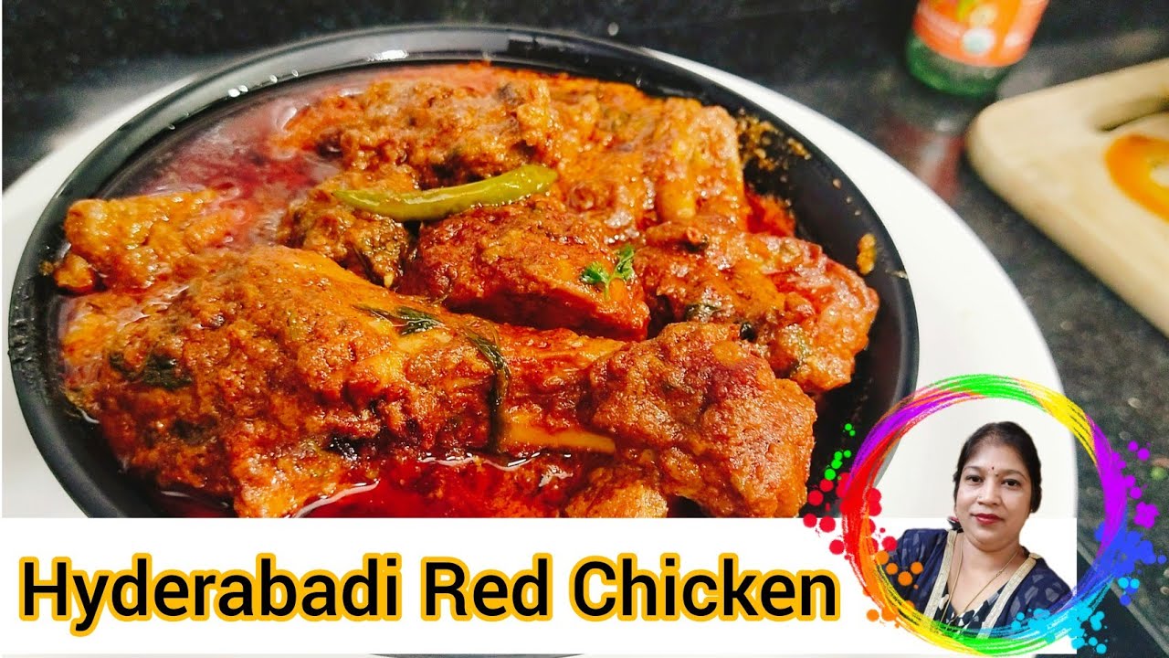 Hyderabadi Wedding Special Red Chicken Recipe |Shadiyon wala- Bawarchi ...