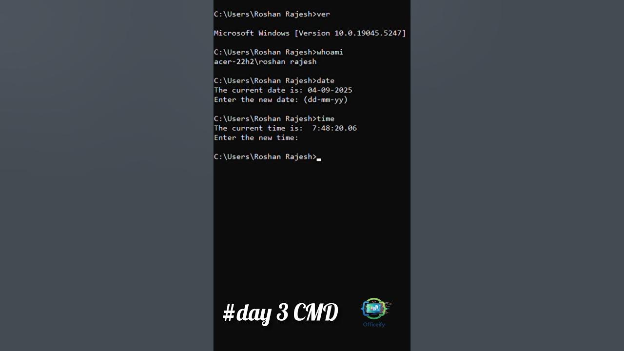 CMD Tutorial Day 3 | 5 Useful Commands You Must Know ⚡ #cmd #tips # ...