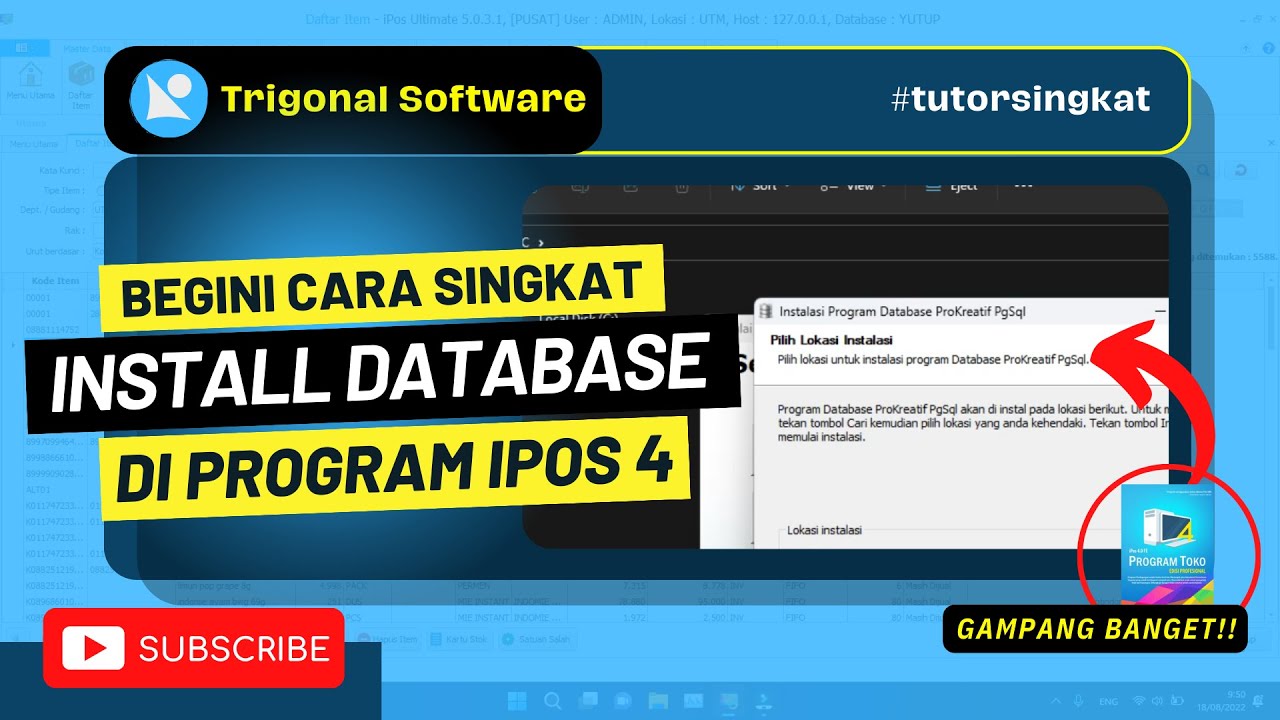 Begini Cara Mudah Install Database Server Program IPOS 4 #aplikasikasir ...