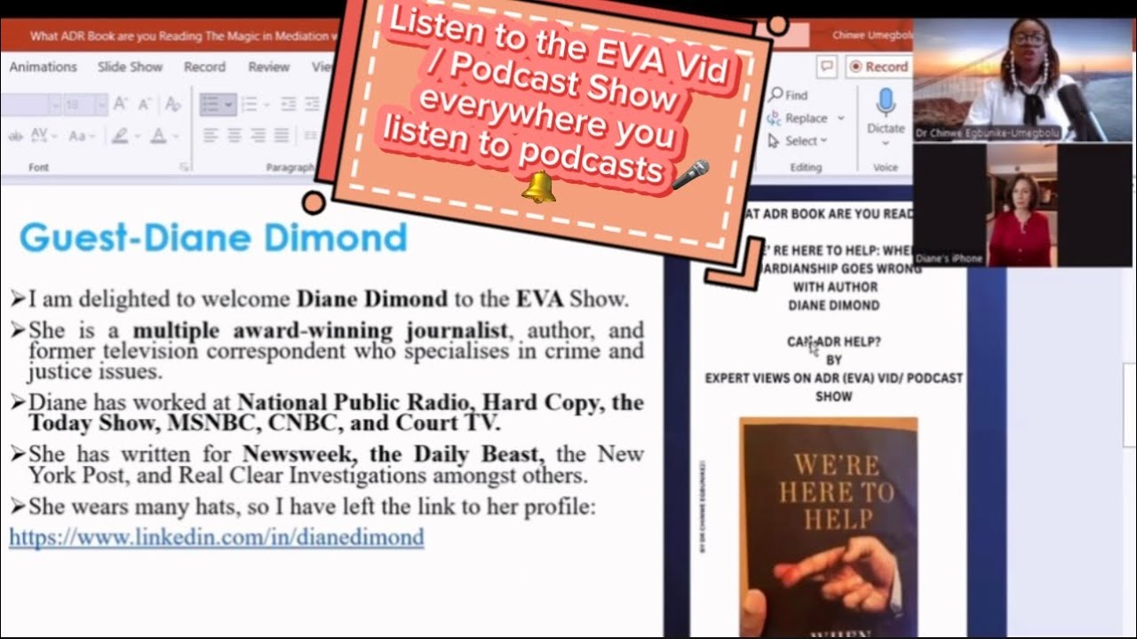 We’re Here to Help: When Guardianship Goes Wrong with Author ‘Diane Dimond’- Can ADR Help? # ...