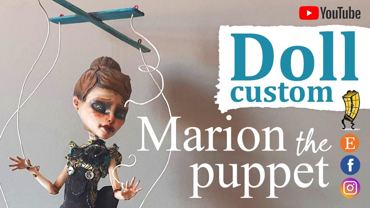 Doll repaint Monster High Doll OOAK Puppet Marion - YouTube