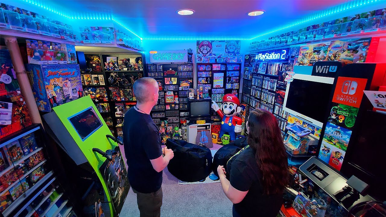 I Explored Her INSANE GAME COLLECTION! | Reverse Game Room Tour - YouTube