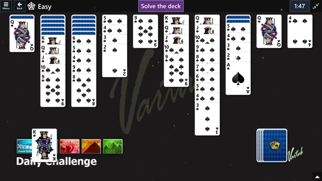 Microsoft Solitaire Collection - Spider | Daily Challenge August 23rd ...
